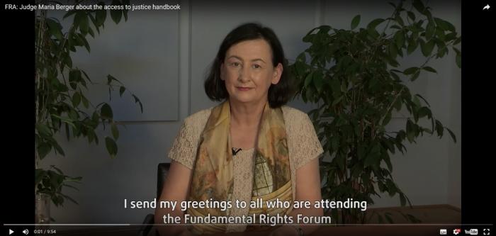 Judge Maria Berger on Access to Justice Handbook launch | European ...