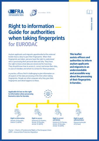 Right to information ― Guide for authorities when taking fingerprints ...