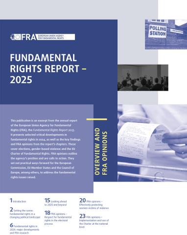 Rapport sur les droits fondamentaux — 2025: Aperçu et avis de la FRA ...